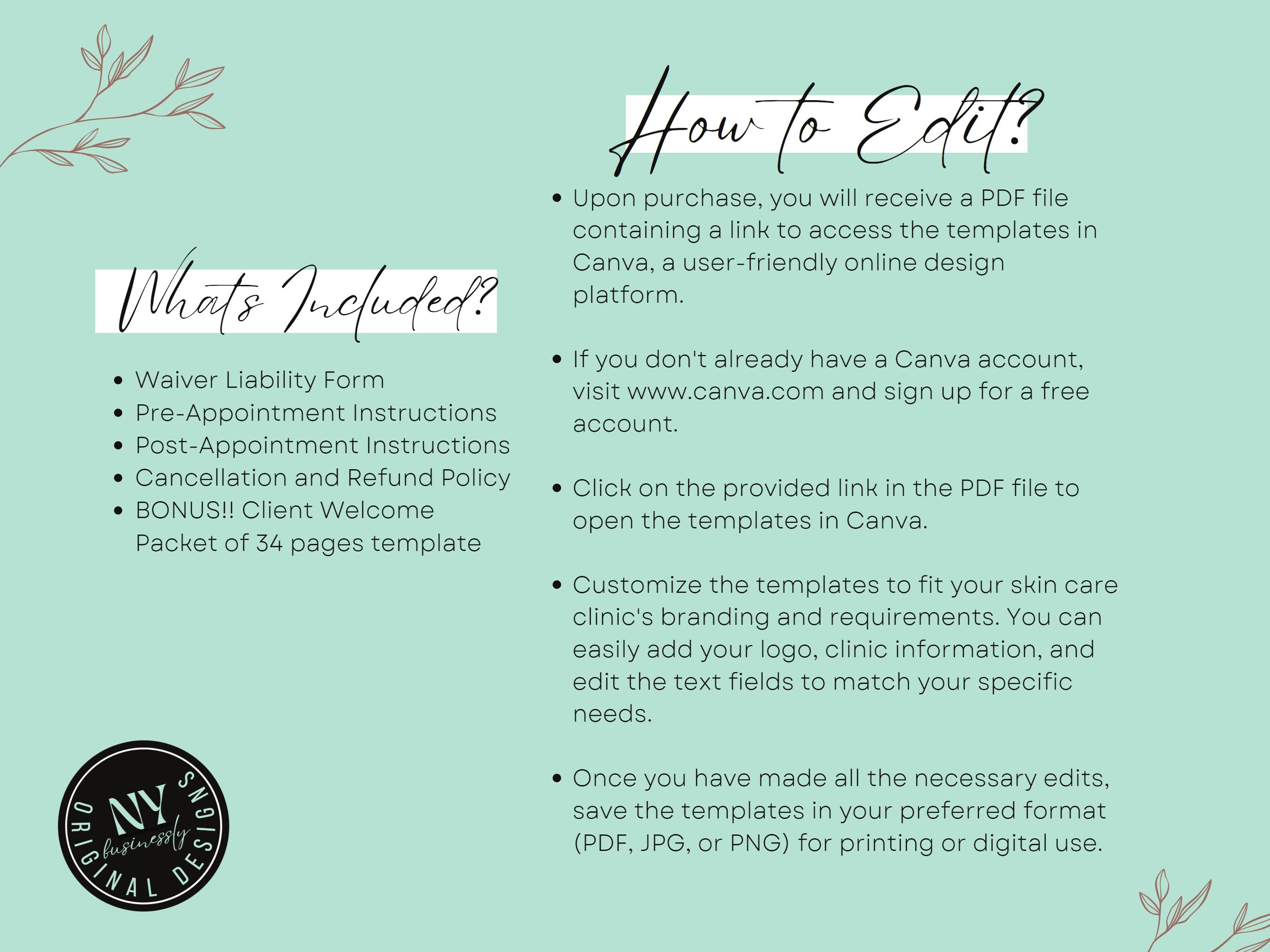 Hair Styling Forms Bundle Liability Form Pre-treatment - Etsy