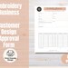 Embroidery Business Customer Design Approval Form, Small Business Order ...