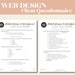 Web Design Client Questionnaire - Template, Web Design Agreement ...