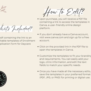 Daycare Enrollment Form Template – Child Intake, Editable in Canva ...