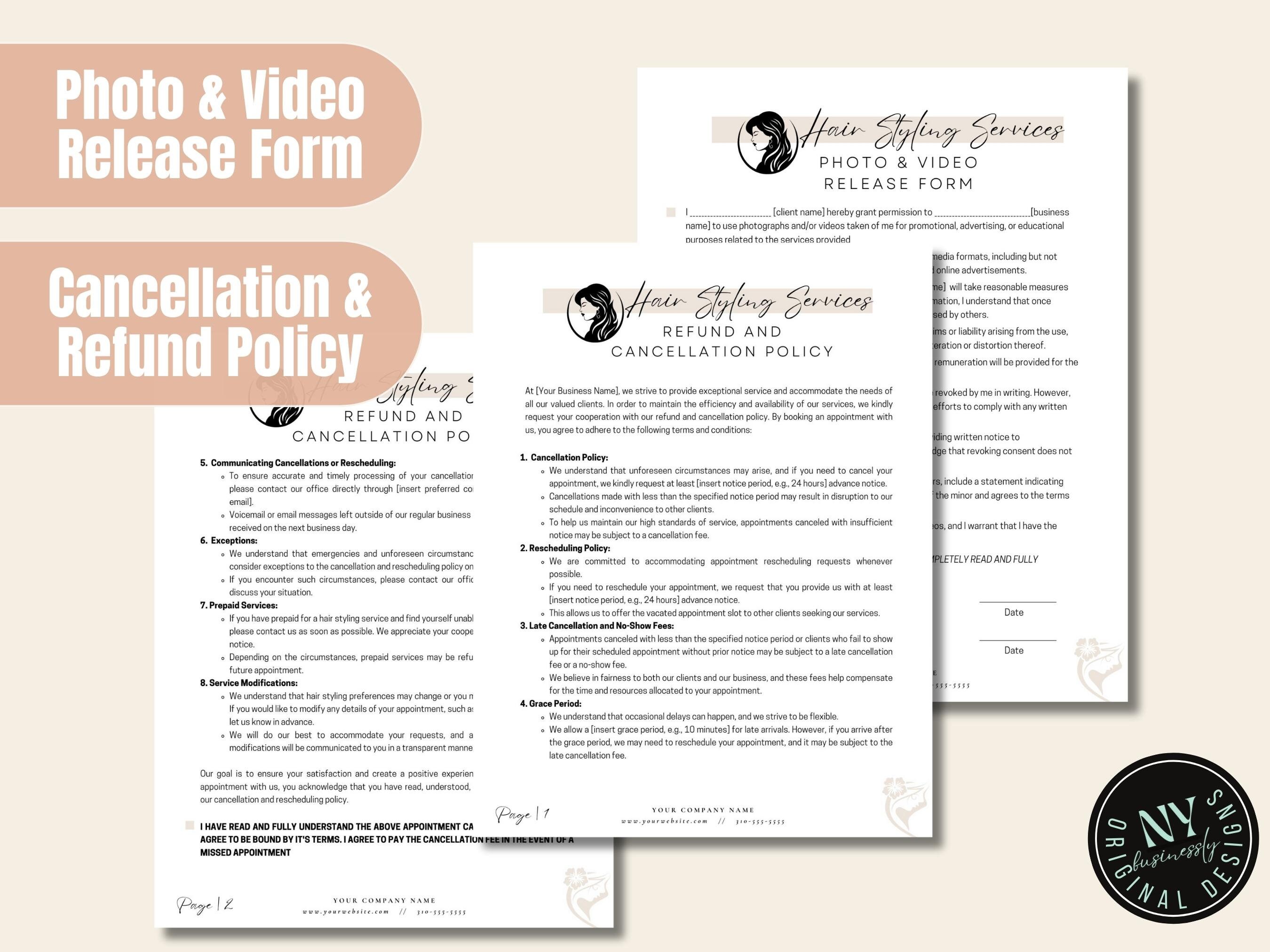 Hair Stylist Professional Forms Bundle - Liability Form, Pre-treatment ...