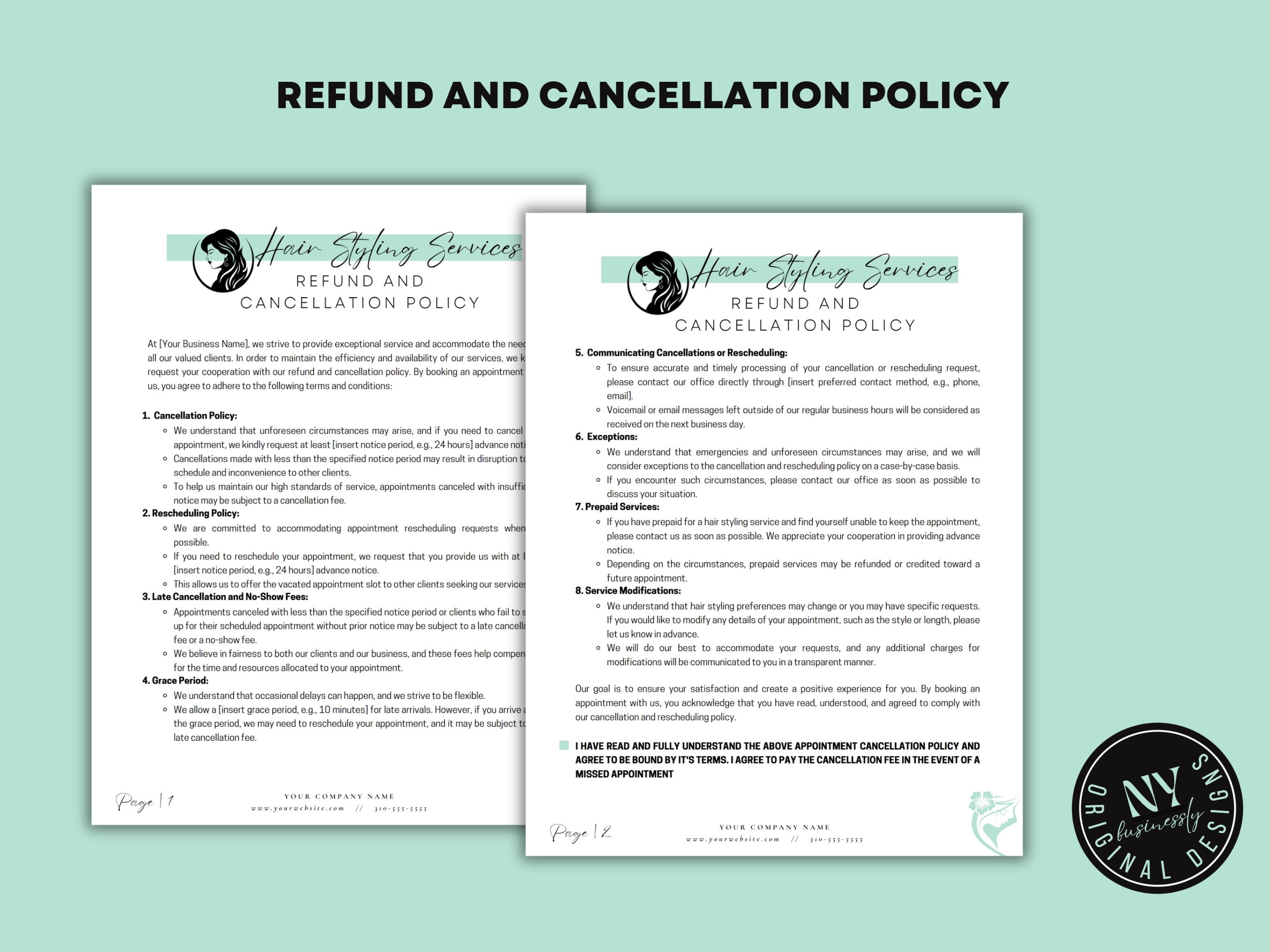 Hair Styling Forms Bundle Liability Form Pre-treatment - Etsy