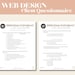 Web Design Client Questionnaire - Template, Web Design Agreement ...