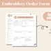 Embroidery Order Form Template, Small Business Customer Details (canva ...