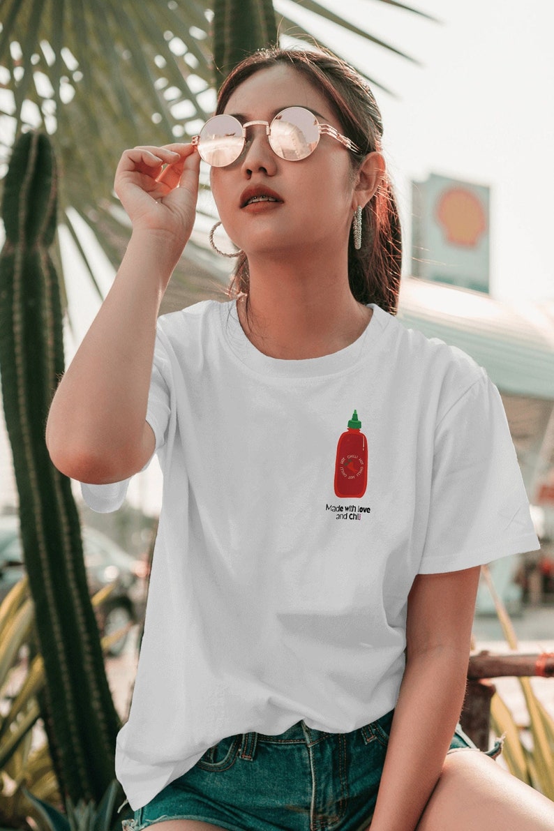 Unisex Organic Chili T-shirt Chili Sauce Graphic 100% - Etsy