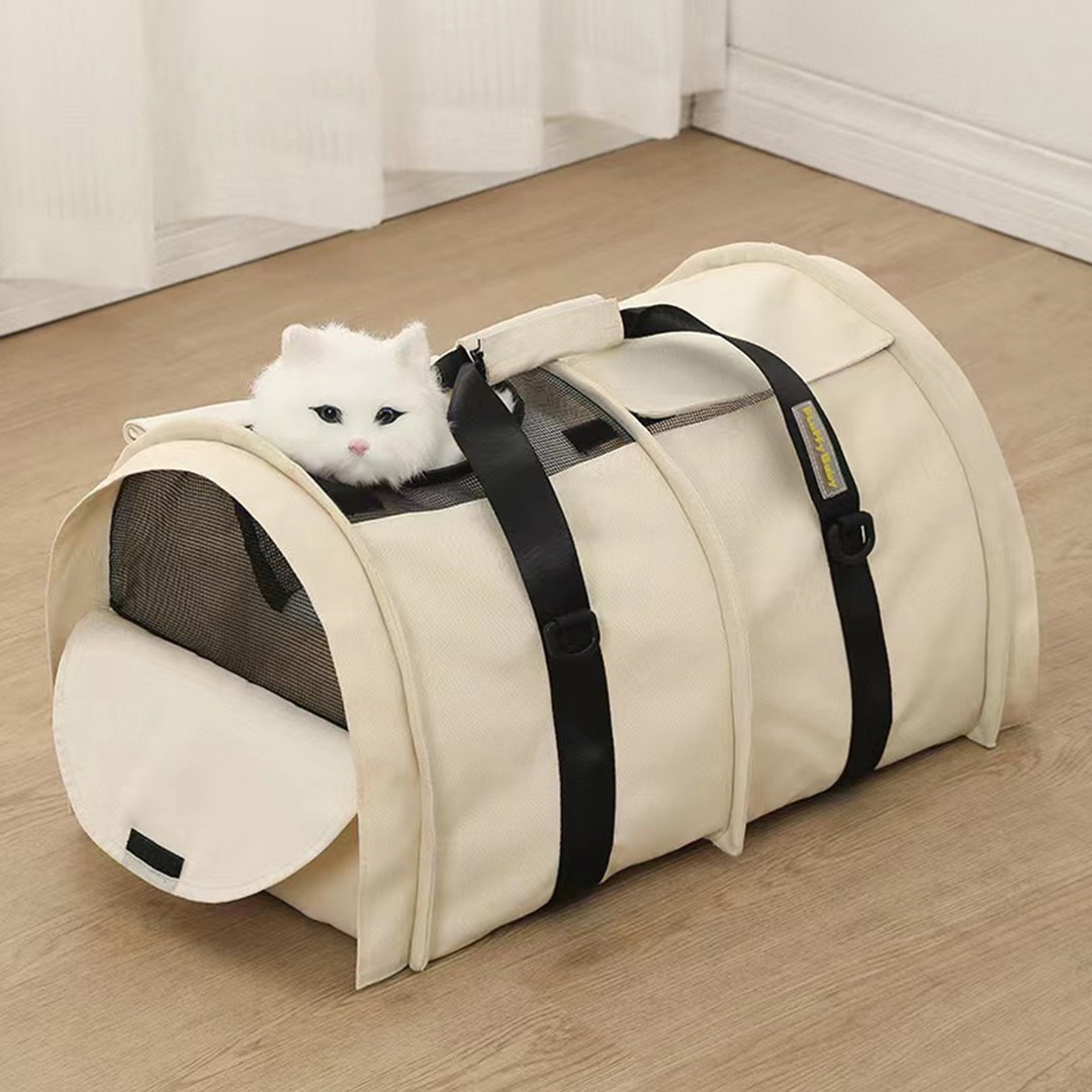 Cat Carrier Bag Foldable Pet Travel Bag Puppy Shoulder Bag - Etsy