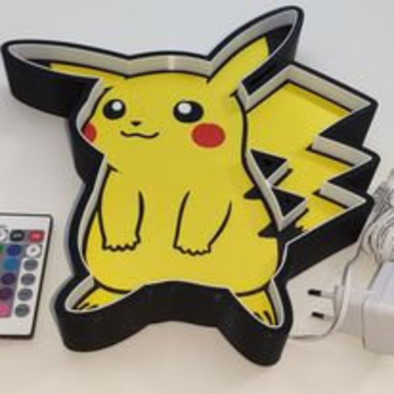 Night Light Pikachu, Pokemon, STL 3d Files - Etsy