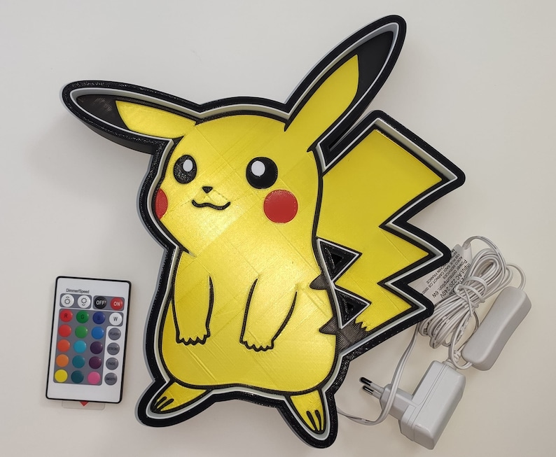 Night Light Pikachu, Pokemon, STL 3d Files - Etsy