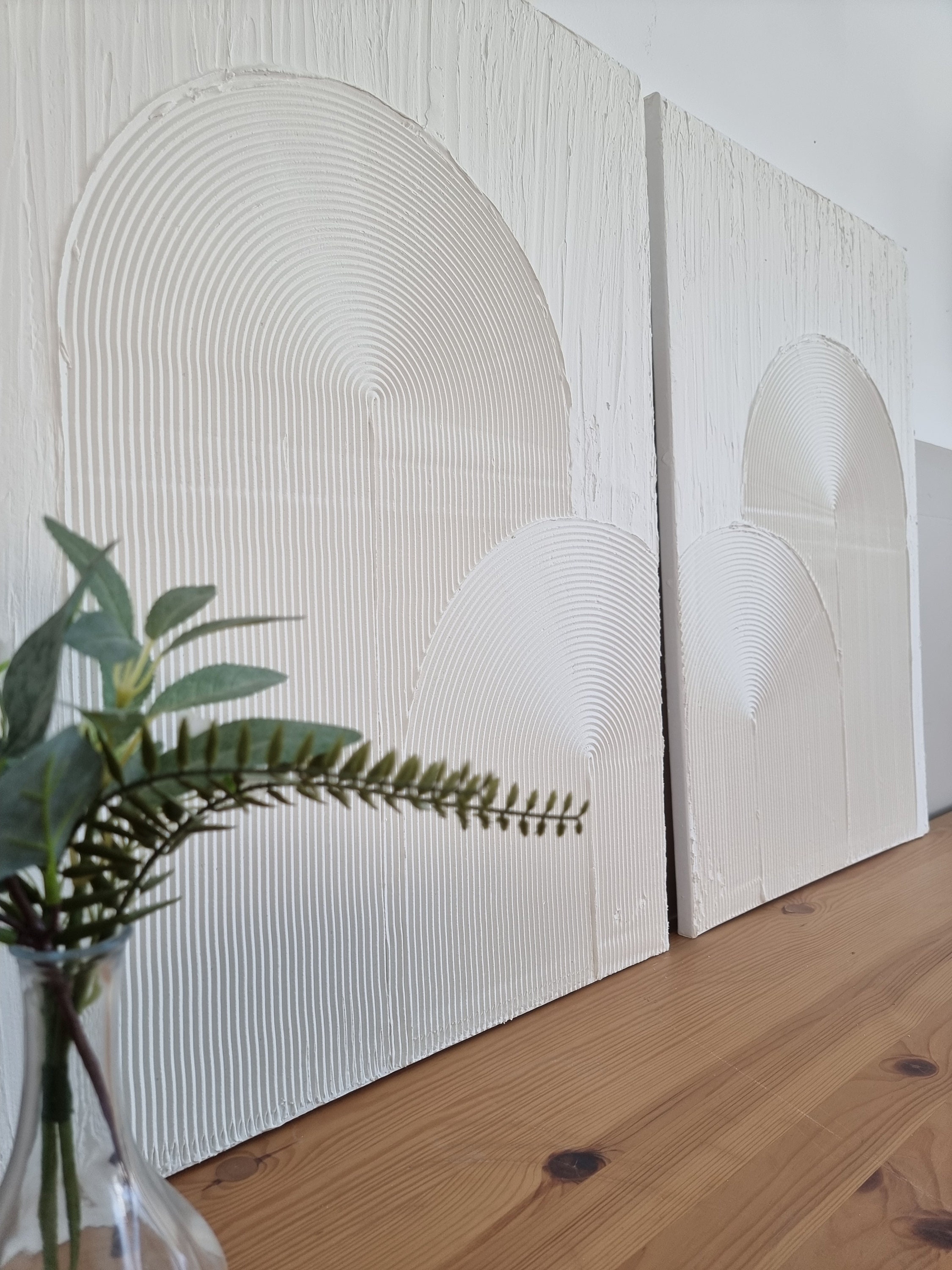 Diptyque : Art mural texturé | Art minimaliste | Décoration murale ...