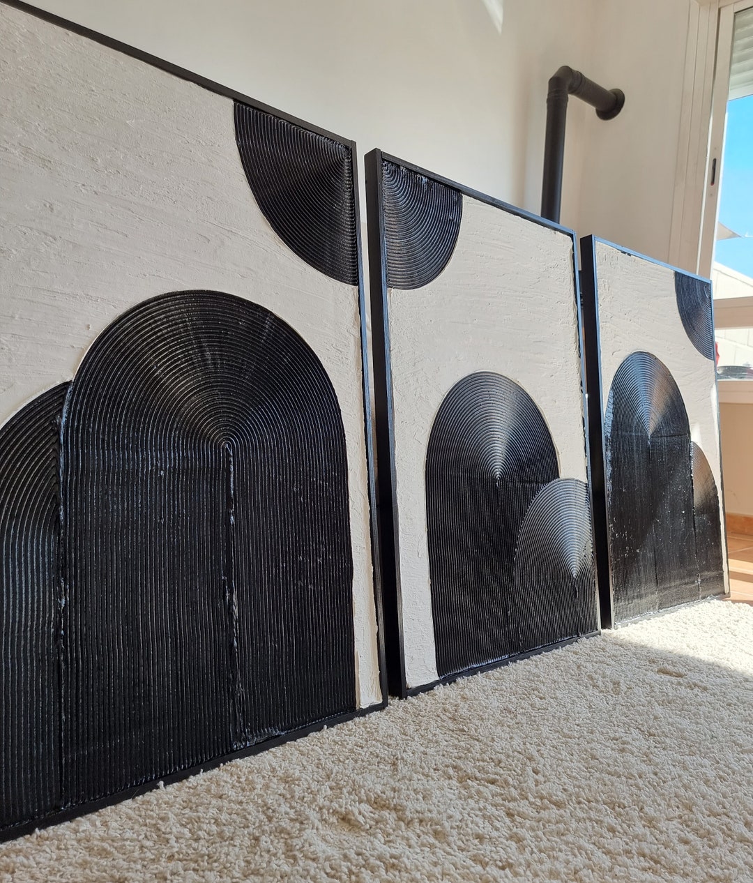 Triptych Textured Wall Art at Becky Uhl blog