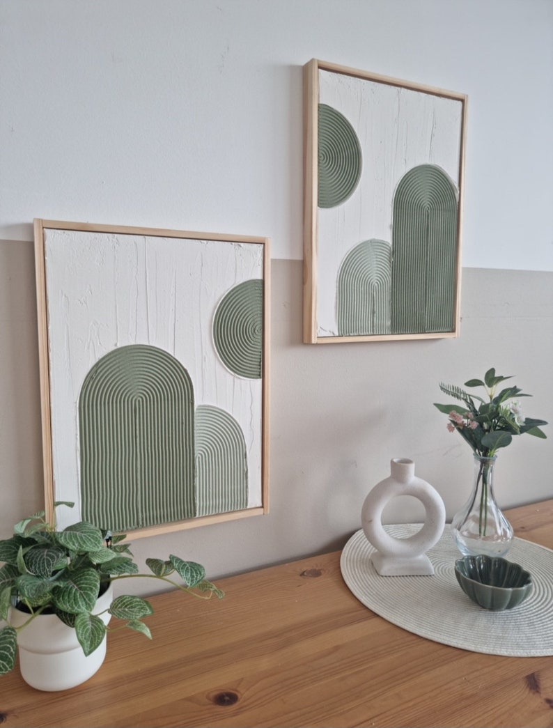 DIPTYCH: Textured Wall Art Minimalist Art Wall Decoration Picture ...