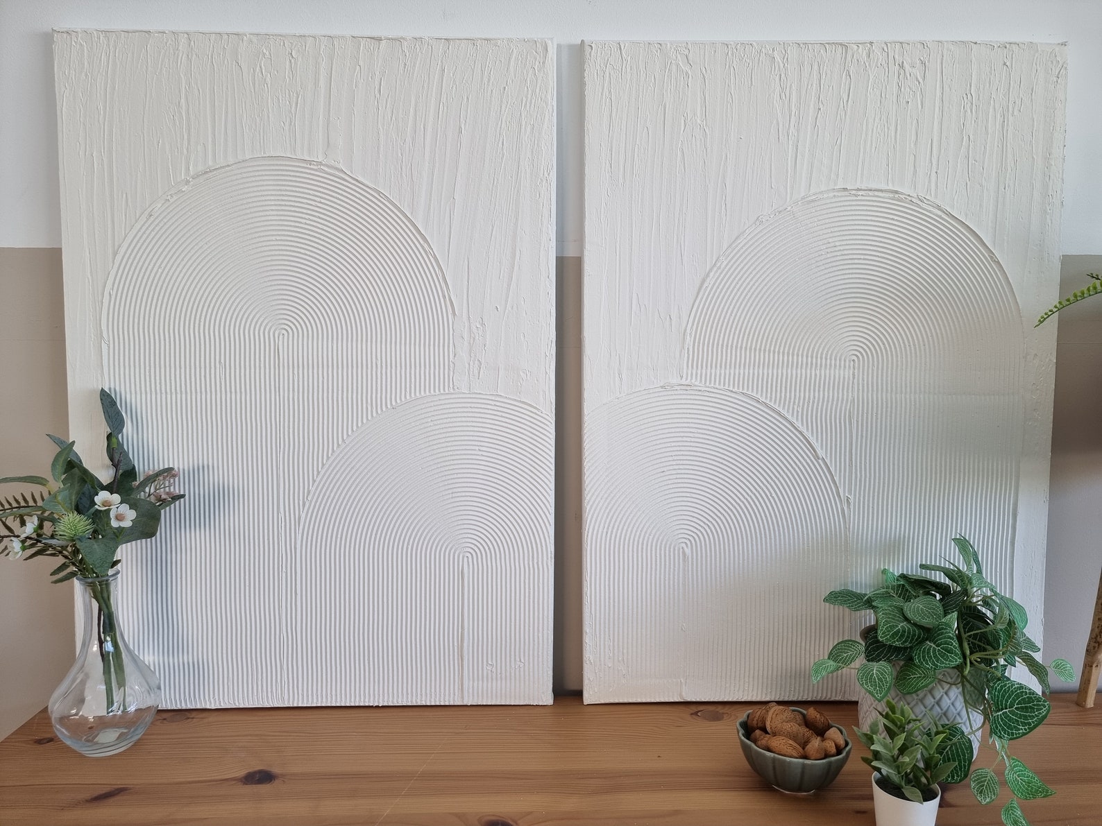 Diptyque : Art mural texturé | Art minimaliste | Décoration murale ...