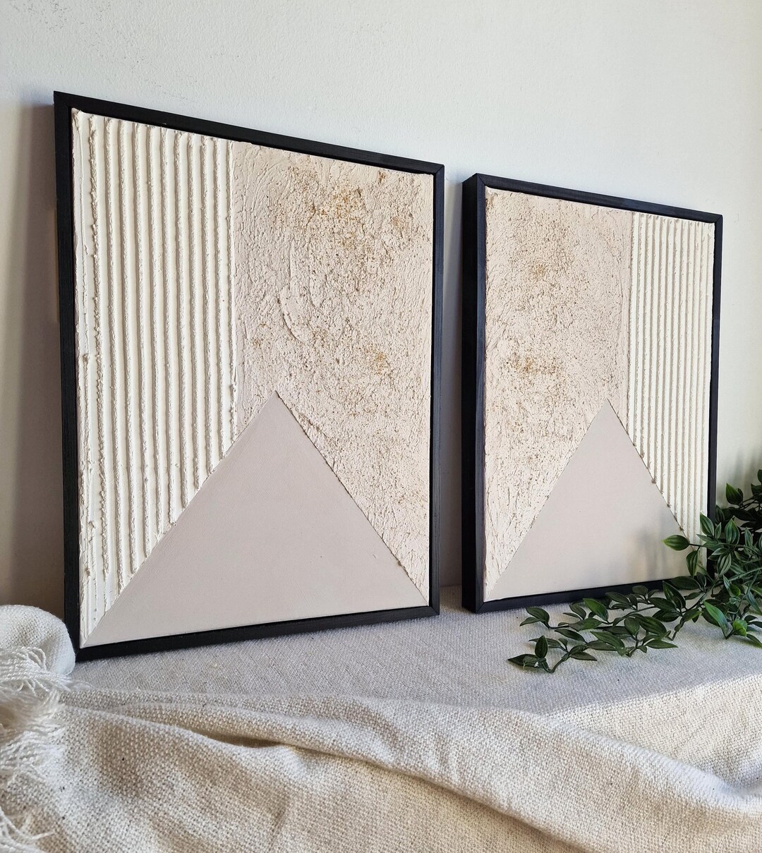 DIPTYCH: ABSTRACT - TEXTURED Art | Minimalist Art | Wall Decor ...