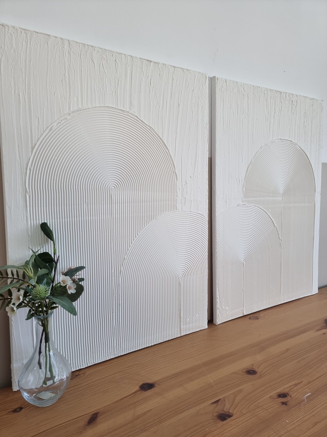 Diptyque : Art mural texturé | Art minimaliste | Décoration murale ...