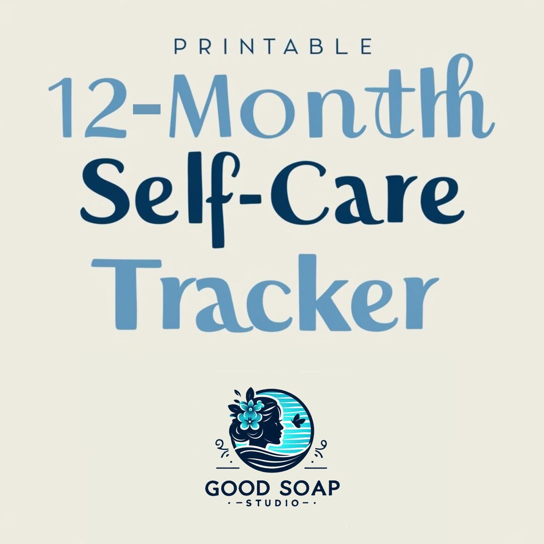 Printable 12-month Self-care Tracker, Weekly Planner, Wellness Journal ...