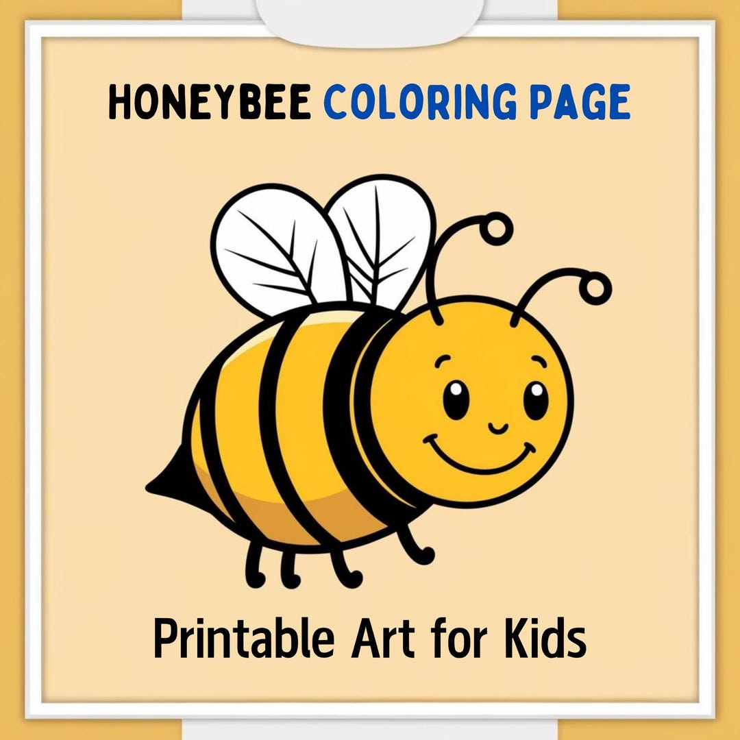 Bee Yourself Printable Coloring Page Activity for Kids Homeschool ...