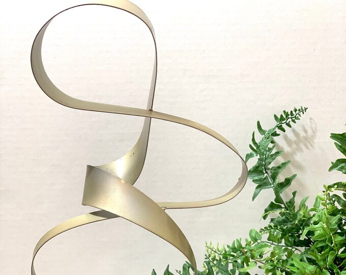 Metal Abstract Art Sculpture Standing Modern Vintage Art Sculpture ...