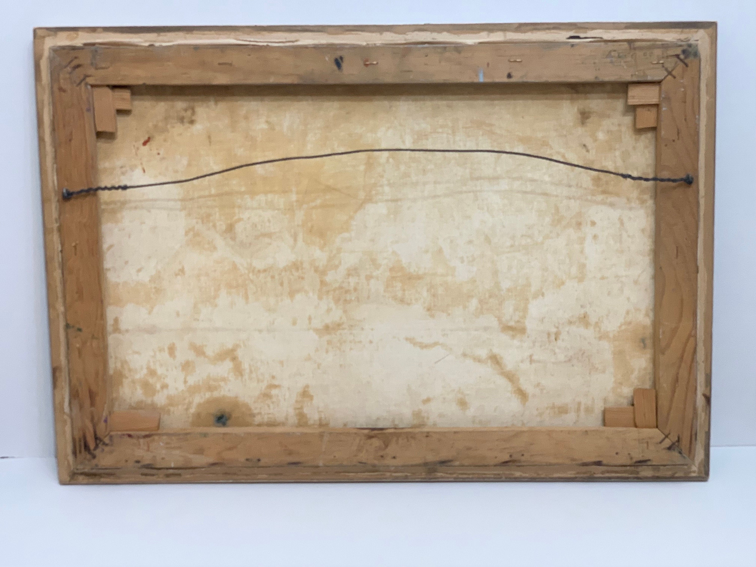 Vintage Tropical Painting Virgin Islands Art With Bamboo Frame Vintage ...