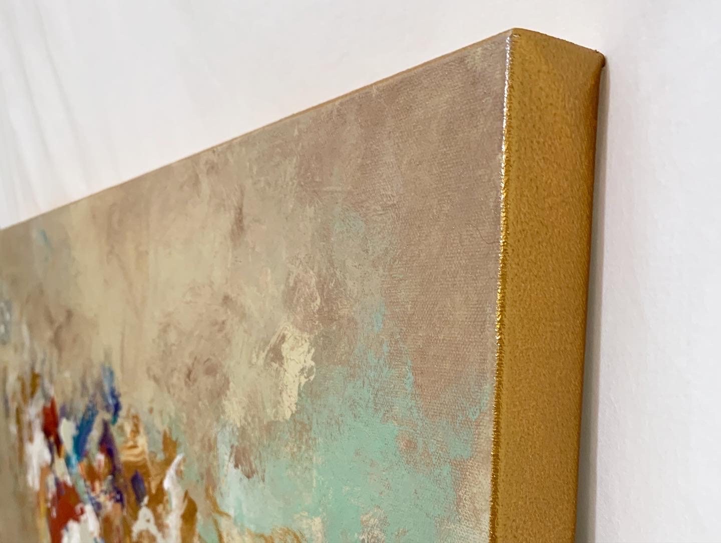 Original Abstract Large Square Acrylic Painting Textured Expressionism ...