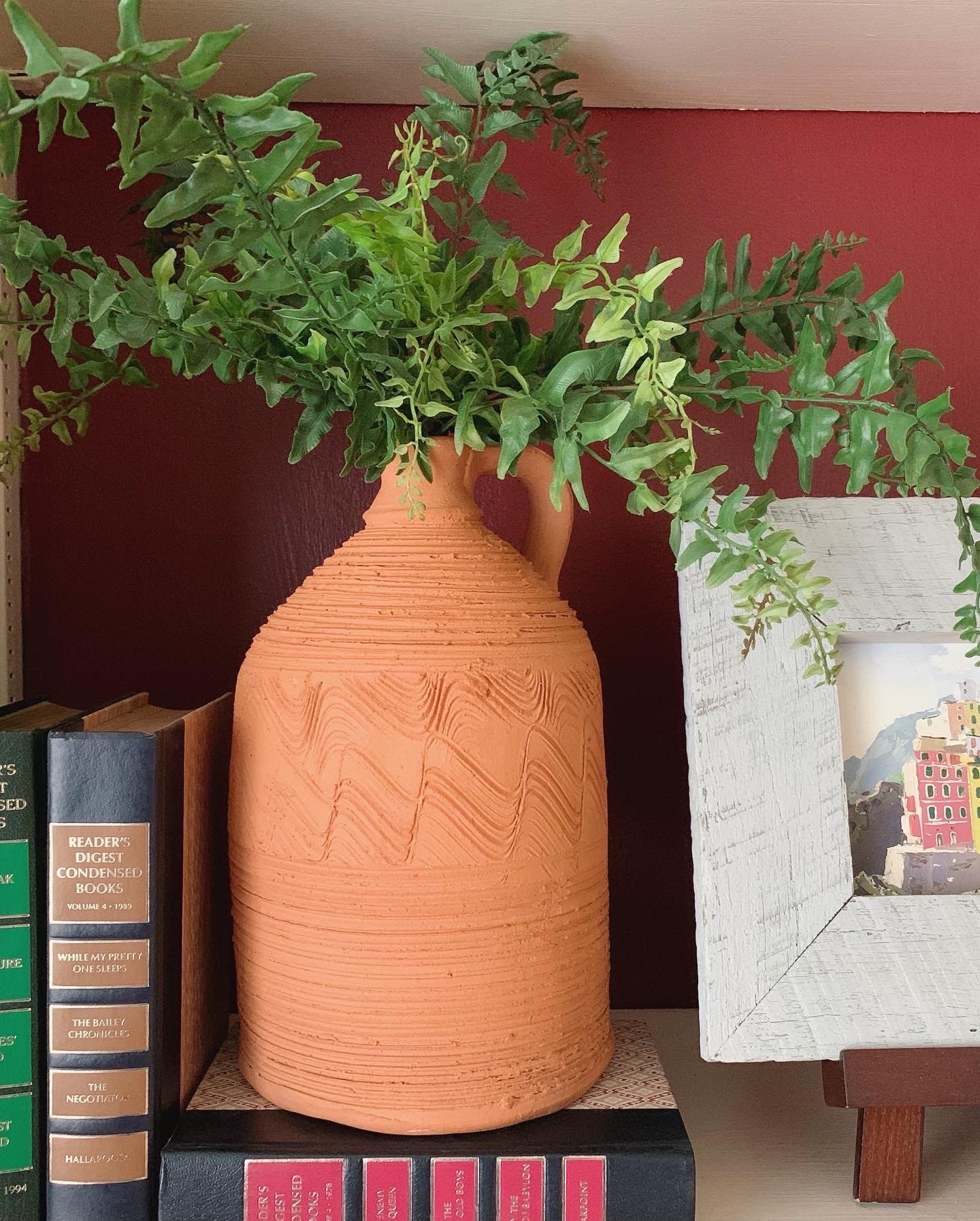 Vintage Terracotta Clay Jug Pot Pottery Terracotta 2 Liter Jug With ...