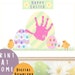 Happy Easter Chick Hand Print Card DIY Craft Activity Print for Baby ...