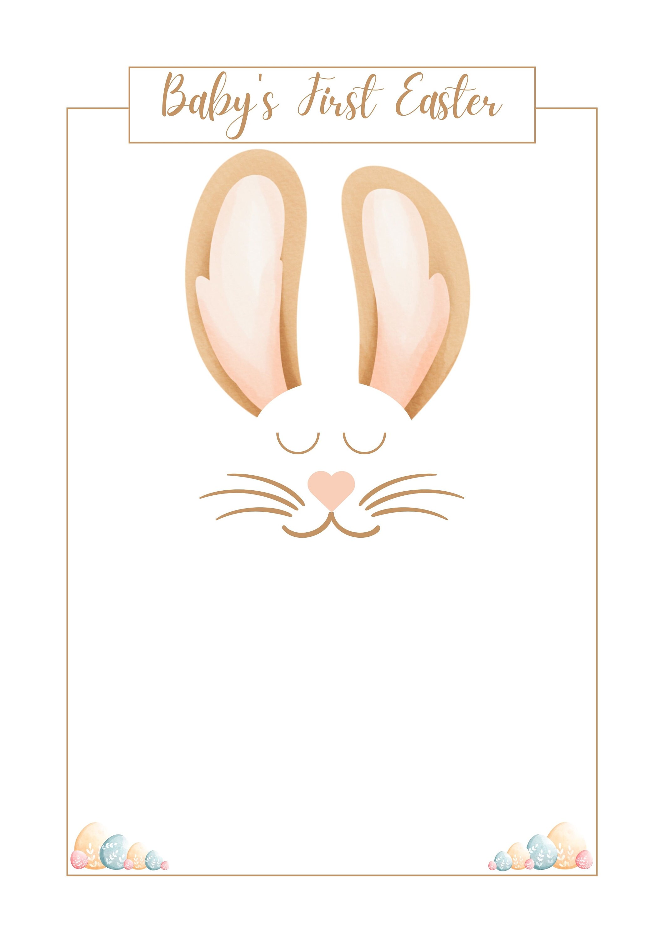 Baby's First Easter Footprint Activity Wall Art - DIY Craft Print for ...