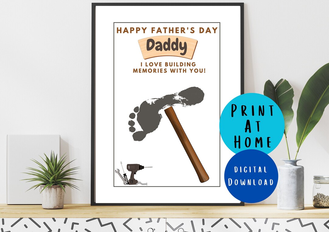 Fathers Day Gift for Daddy - Daddy Footprint Art - DIY Craft Activity ...