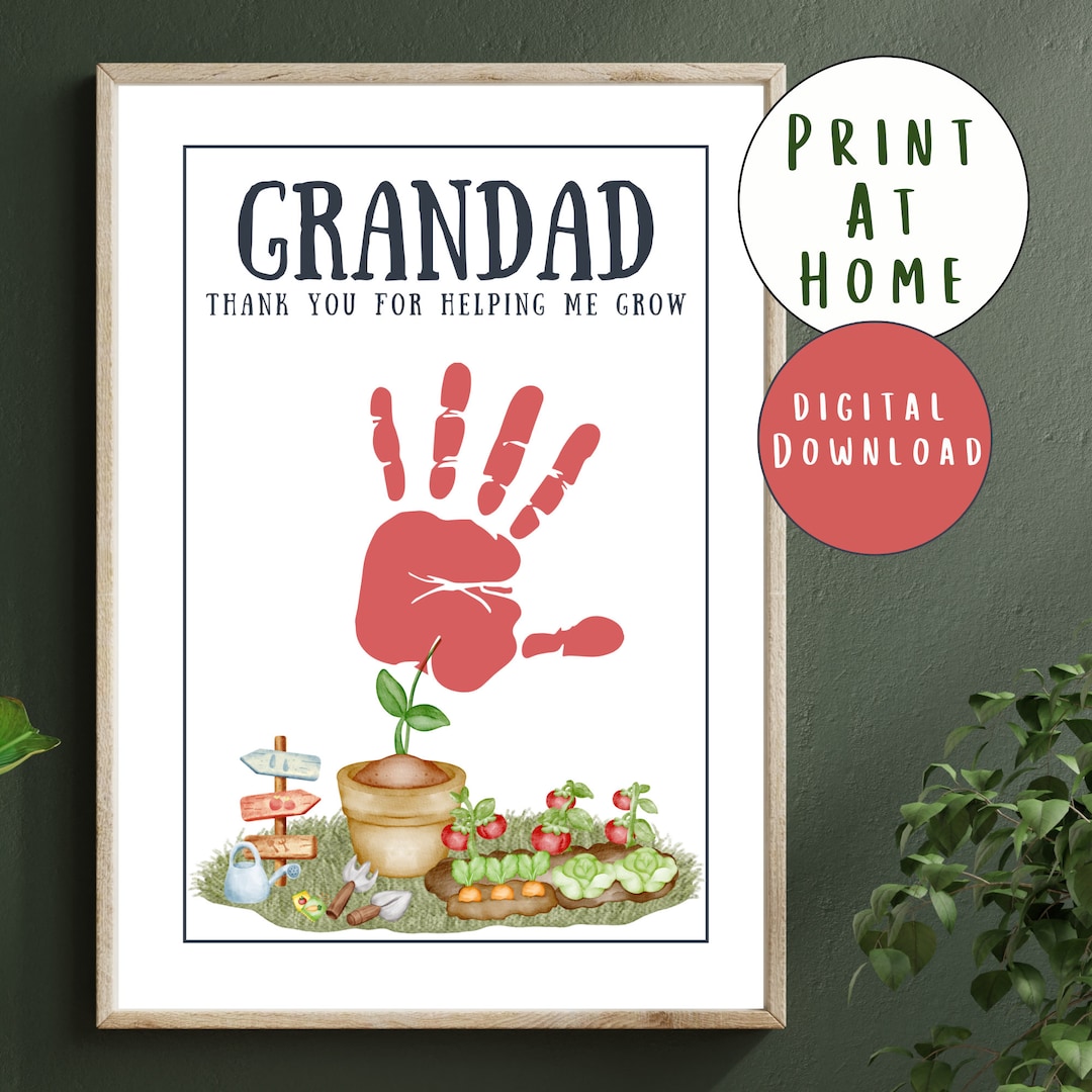 Grandad Handprint Art – DIY Father's Day Keepsake (digital Printable ...