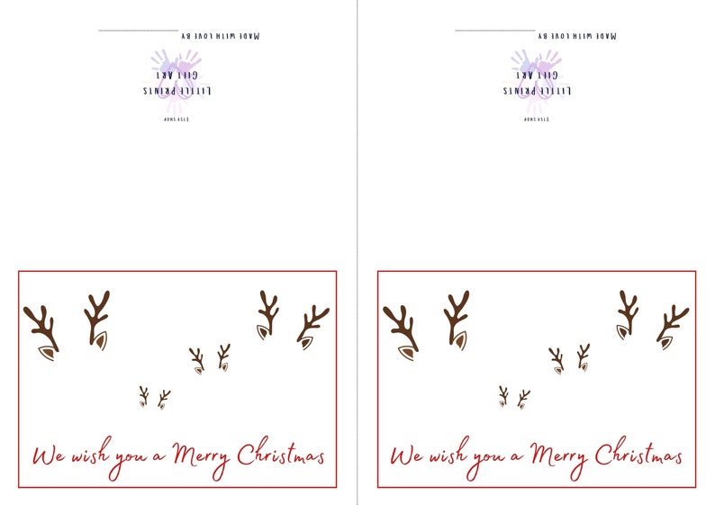 Christmas Card Art DIY Activity - Print at Home - Rudolph Reindeer ...