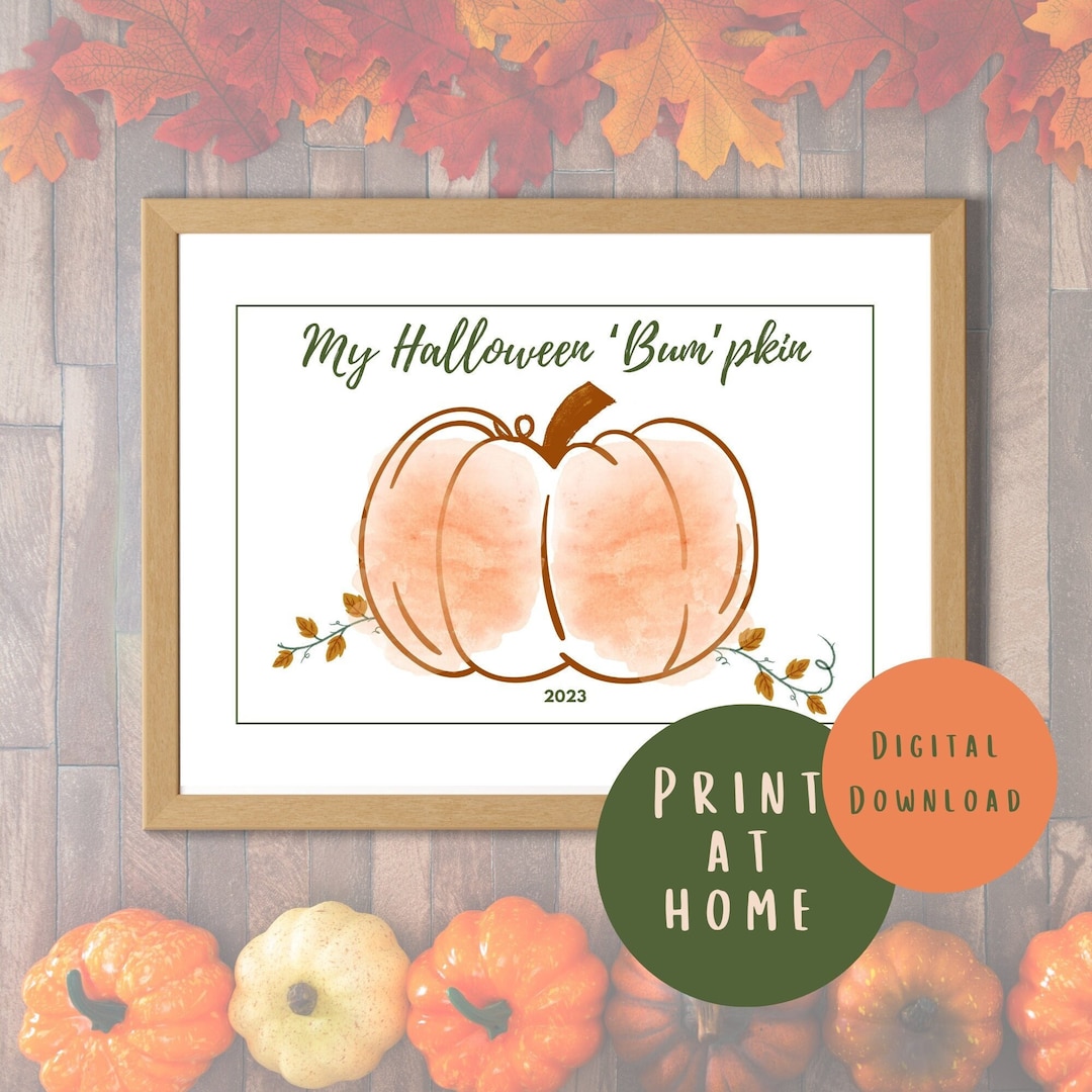 Halloween Bumpkin Activity Wall Art - DIY Craft Print for Baby, Toddler ...