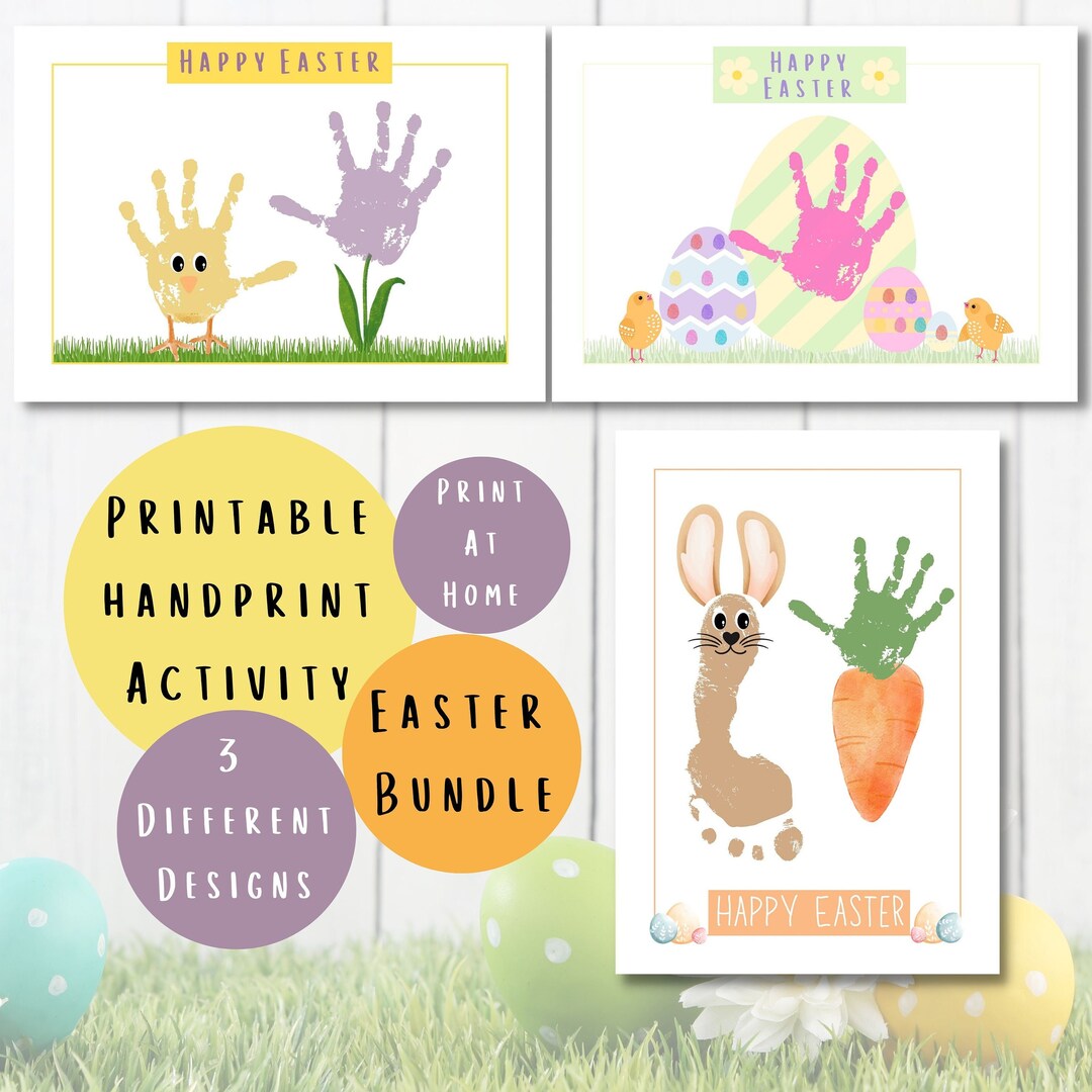 Easter Activity Bundle for Kids - Handprint Footprint Fingerprint Art ...
