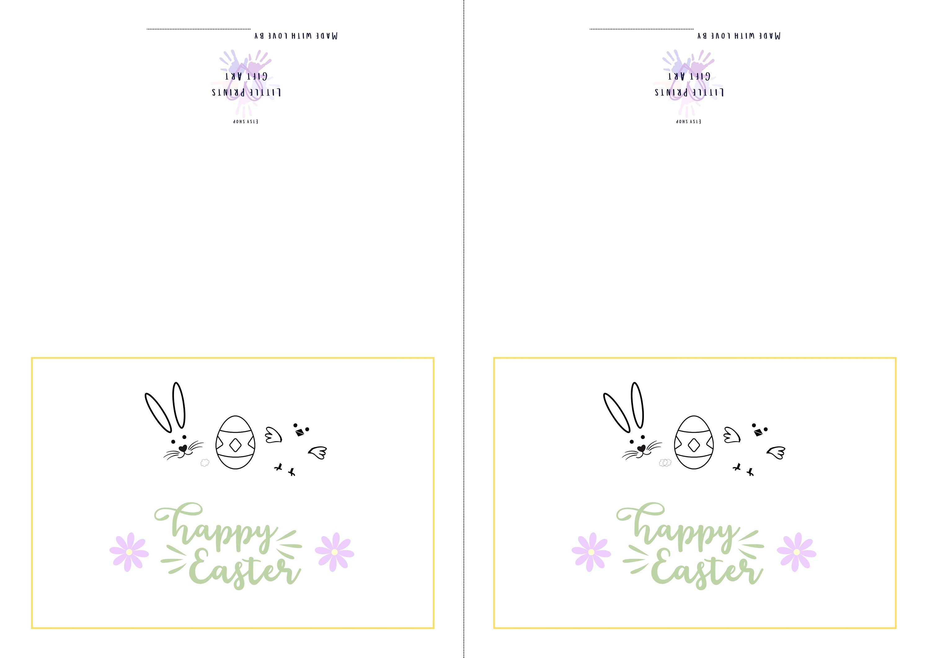 Happy Easter Card - DIY Craft Finger Print Activity for Baby, Toddler ...