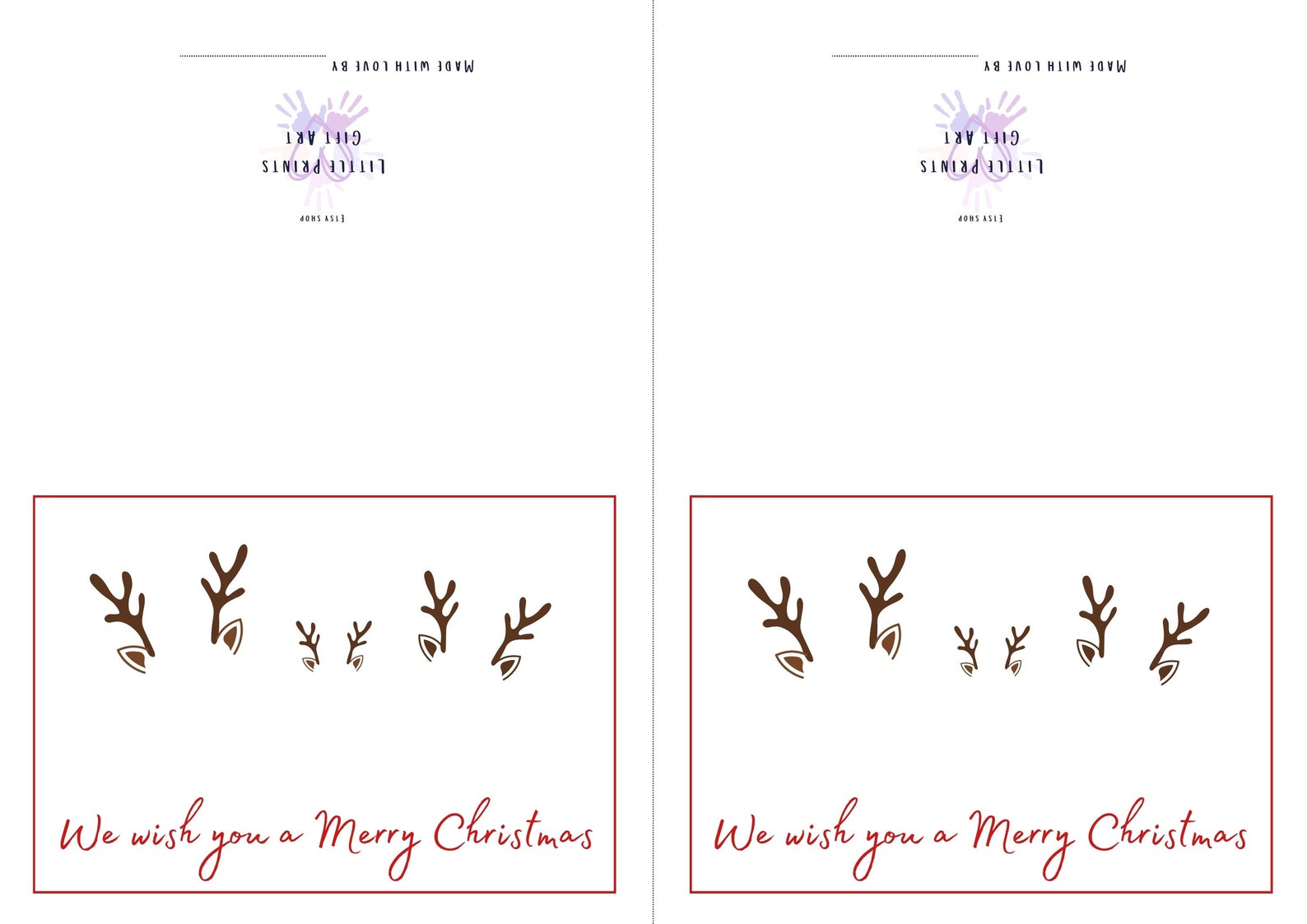 Christmas Card Art DIY Activity - Print at Home - Rudolph Reindeer ...