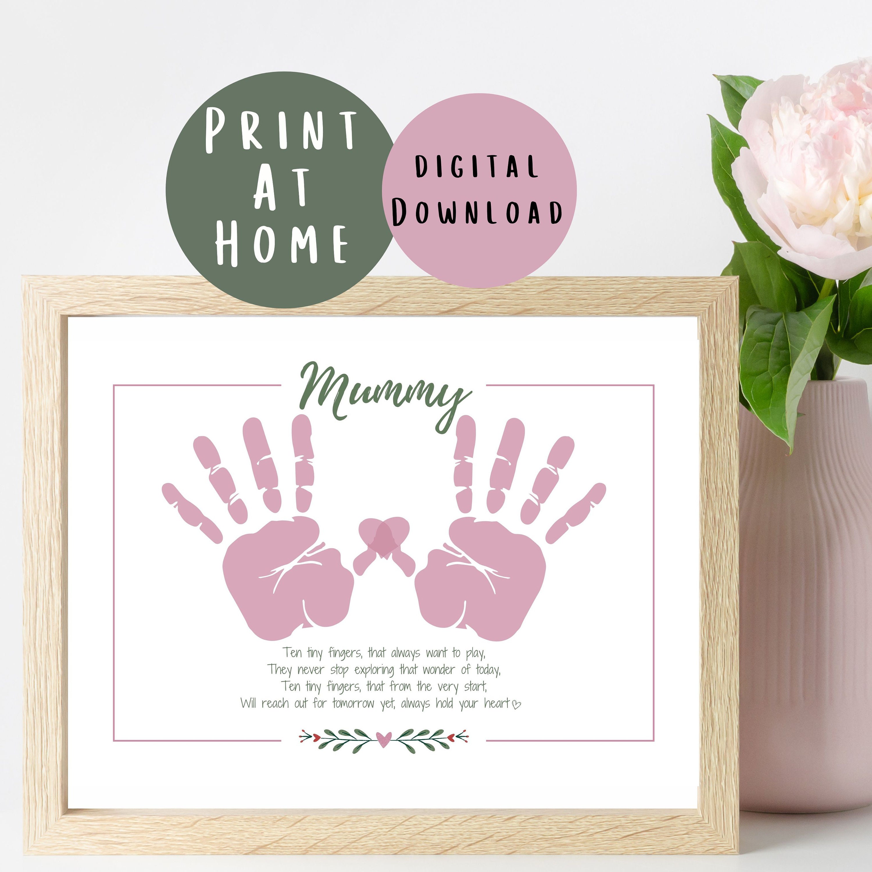 Mummy Handprint Art Poem - Gift for Mummy - DIY Craft Activity for Baby ...