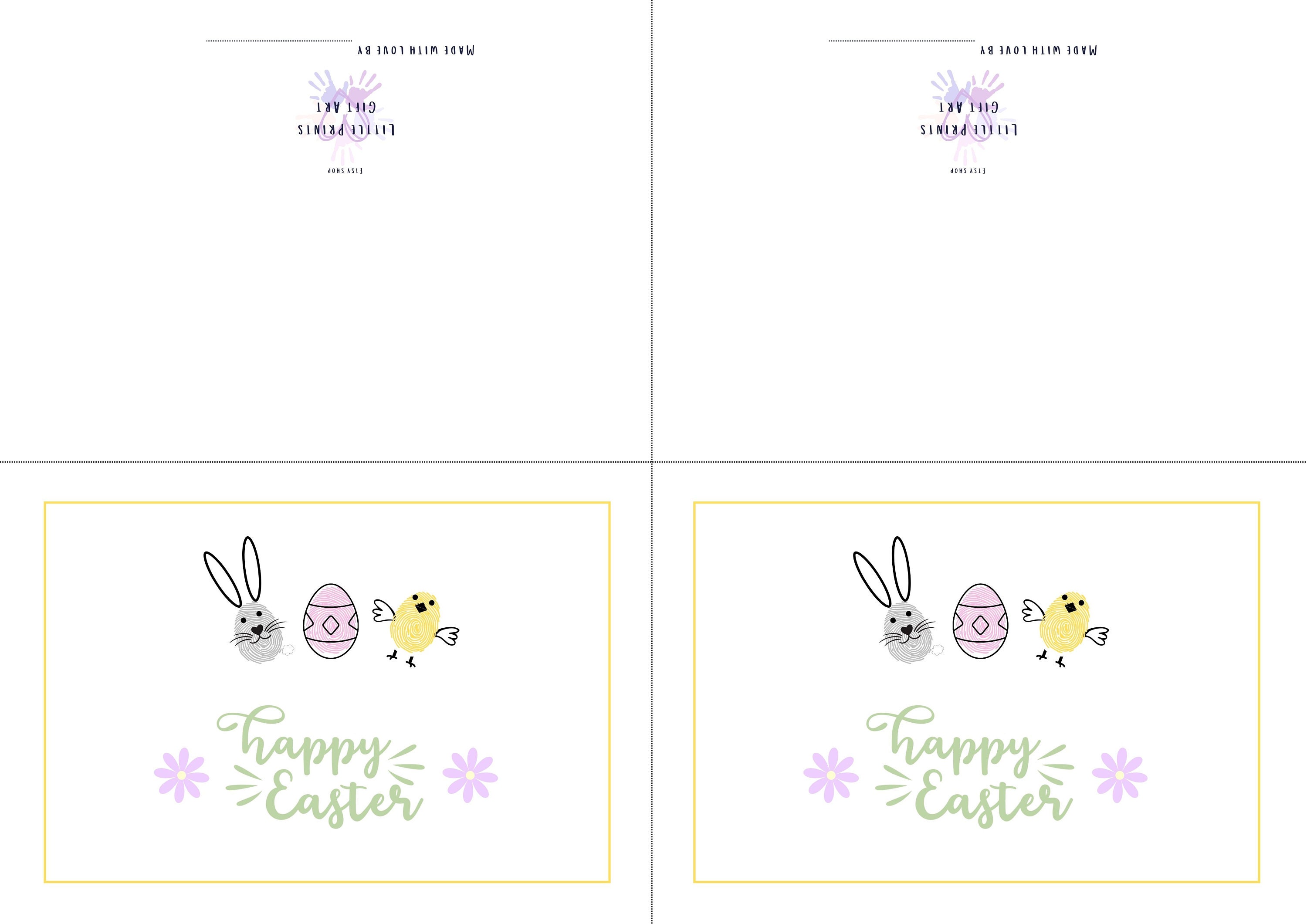 Happy Easter Card - DIY Craft Finger Print Activity for Baby, Toddler ...