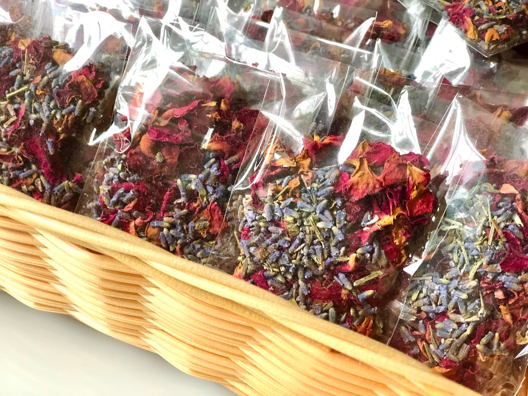 50 Lavender Buds and Dried Red Rose Confetti, Wedding Confetti Throws ...