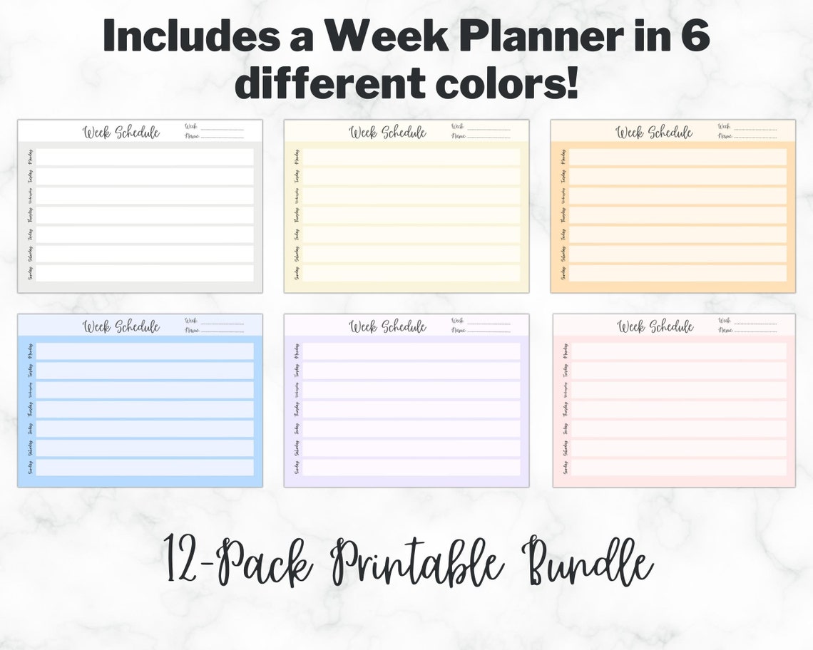 Printable Daily and Weekly Planner for Kids, Printable Kids Calendar ...