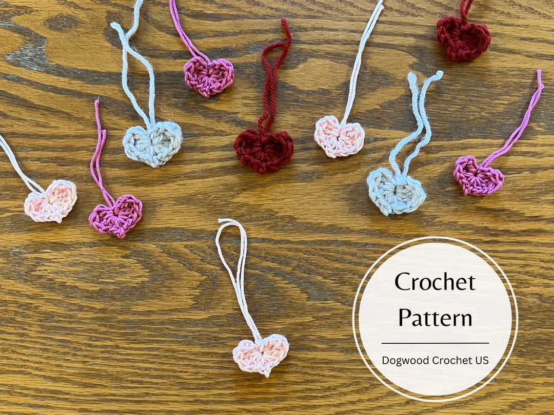 CROCHET PATTERN Mini Heart Crochet Heart for Crafts - Etsy
