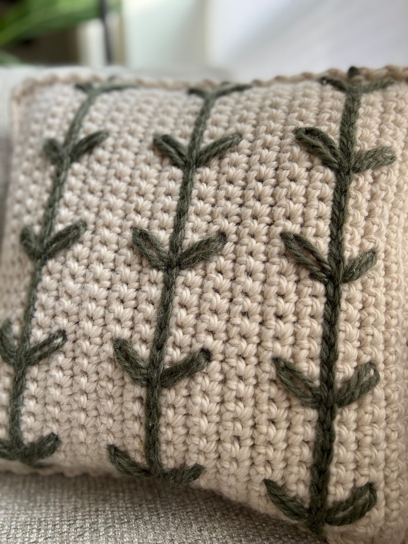 CROCHET PATTERN Botanical Pillow Crochet Home Decor - Etsy