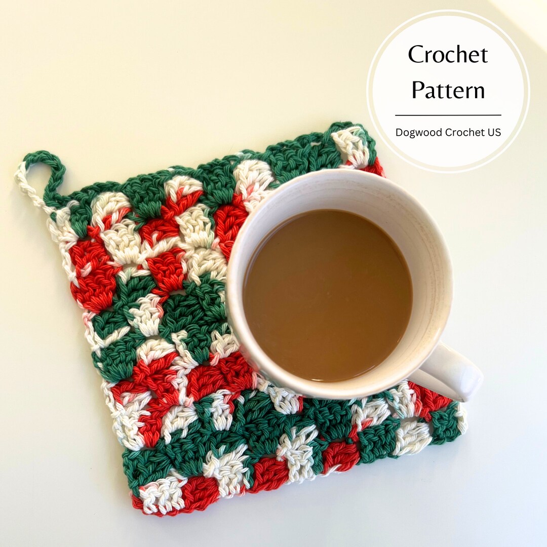 CROCHET PATTERN - Festive Corner to Corner Dish Cloth - Crochet Dish ...