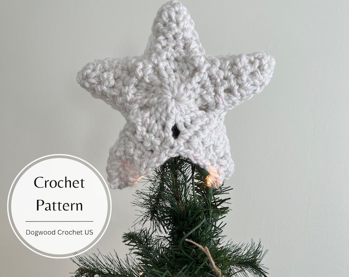 Crochet Christmas Trees & Stars Holiday Garland / Ornaments - Etsy UK