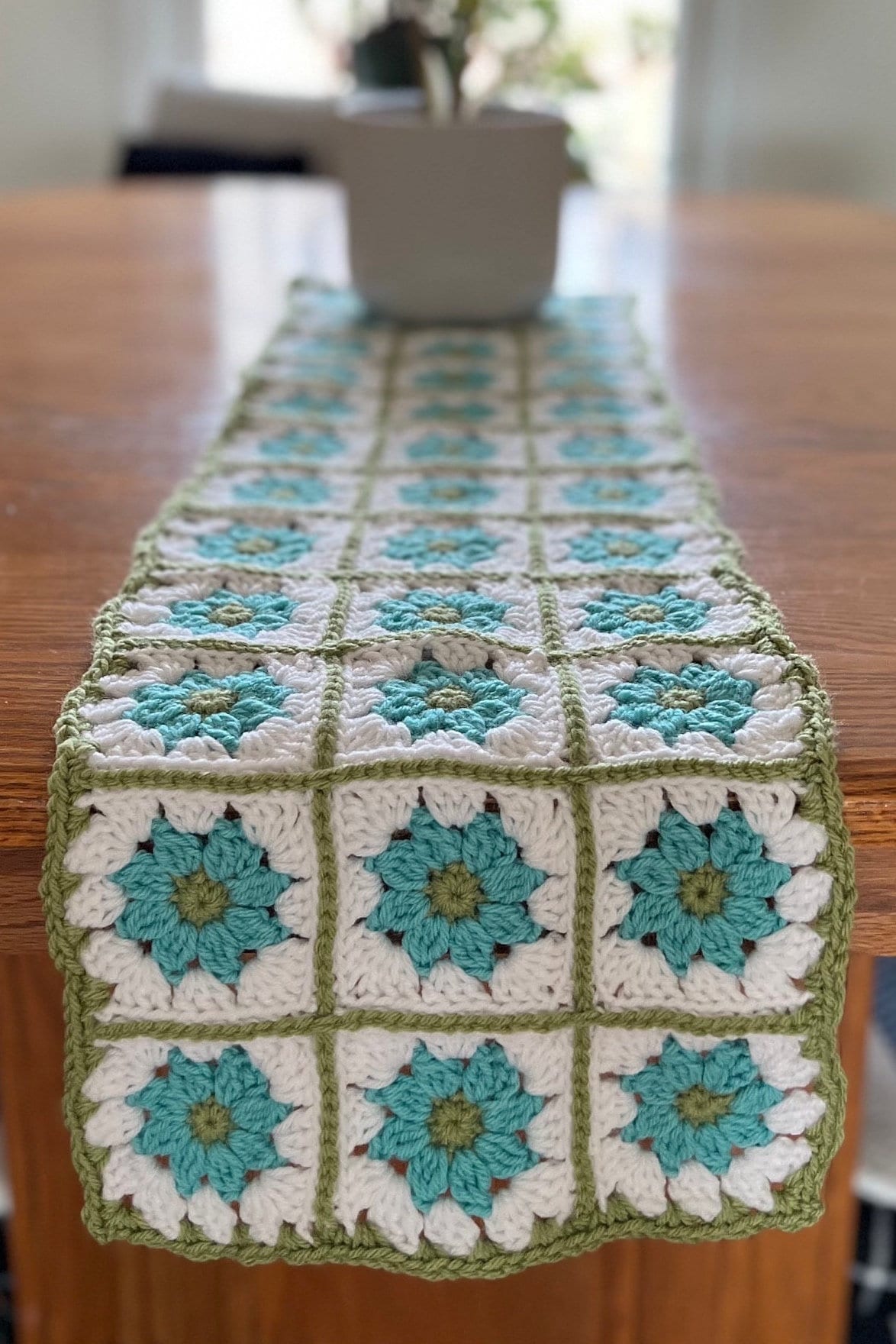 CROCHET PATTERN Daisy Granny Square Table Runner Crochet - Etsy UK