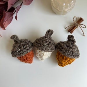 CROCHET PATTERN - Chunky Acorn - Crochet Acorn - Crochet Fall Decor ...