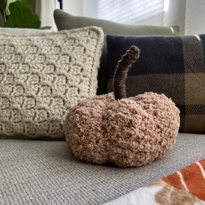 CROCHET PATTERN - Sherpa Pumpkin Pillow - Crochet Pumpkin - Crochet ...