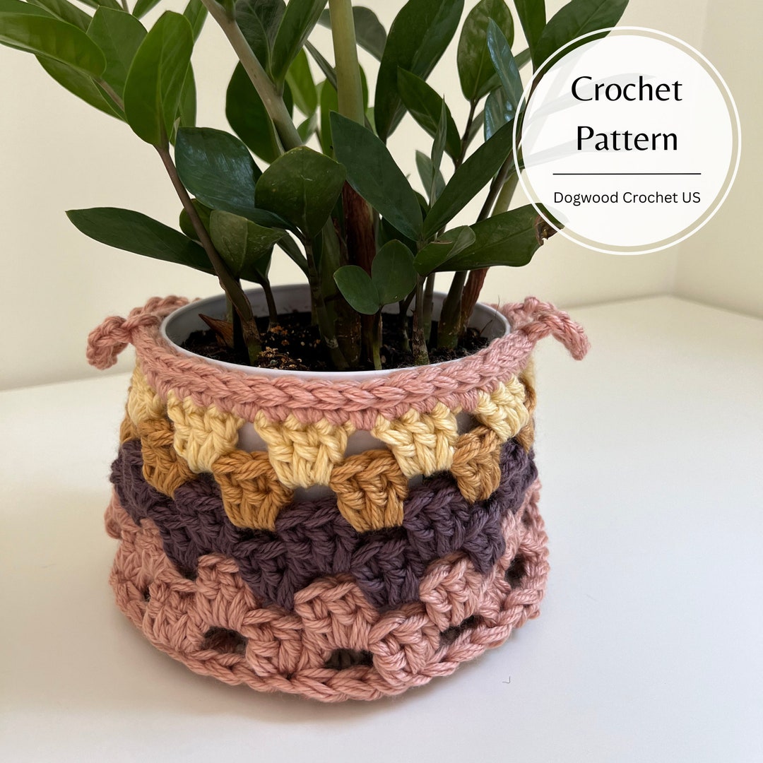 CROCHET PATTERN - Granny Plant Basket - Crochet Basket - Decorative and ...