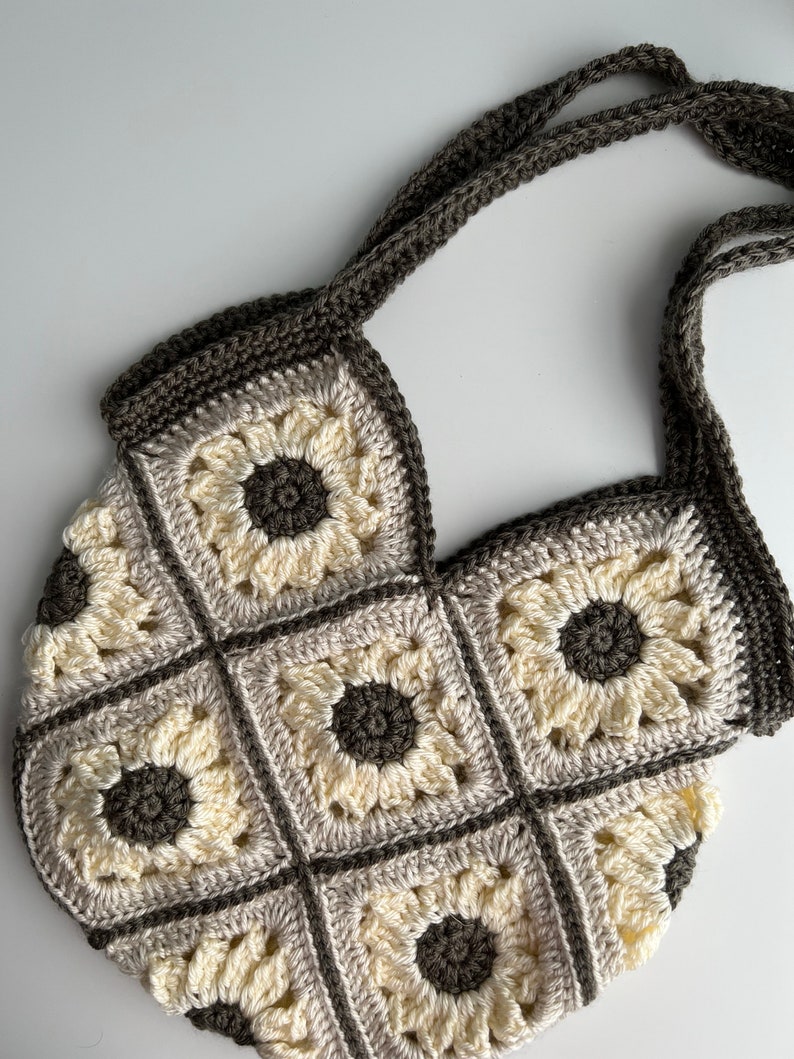 CROCHET PATTERN Sunflower Granny Square Tote Bag Crochet - Etsy
