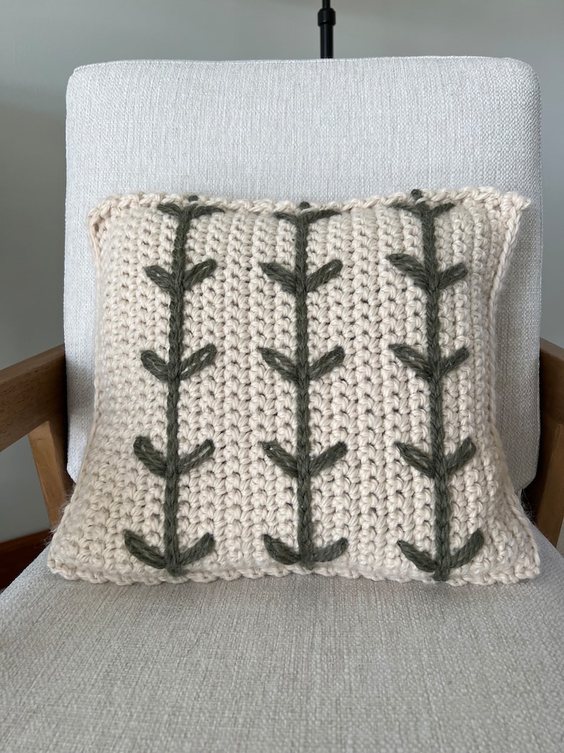 CROCHET PATTERN Botanical Pillow Crochet Home Decor - Etsy