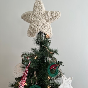 Crochet Star Tree Topper Pattern: Bulky Wool Christmas Decor (PDF ...
