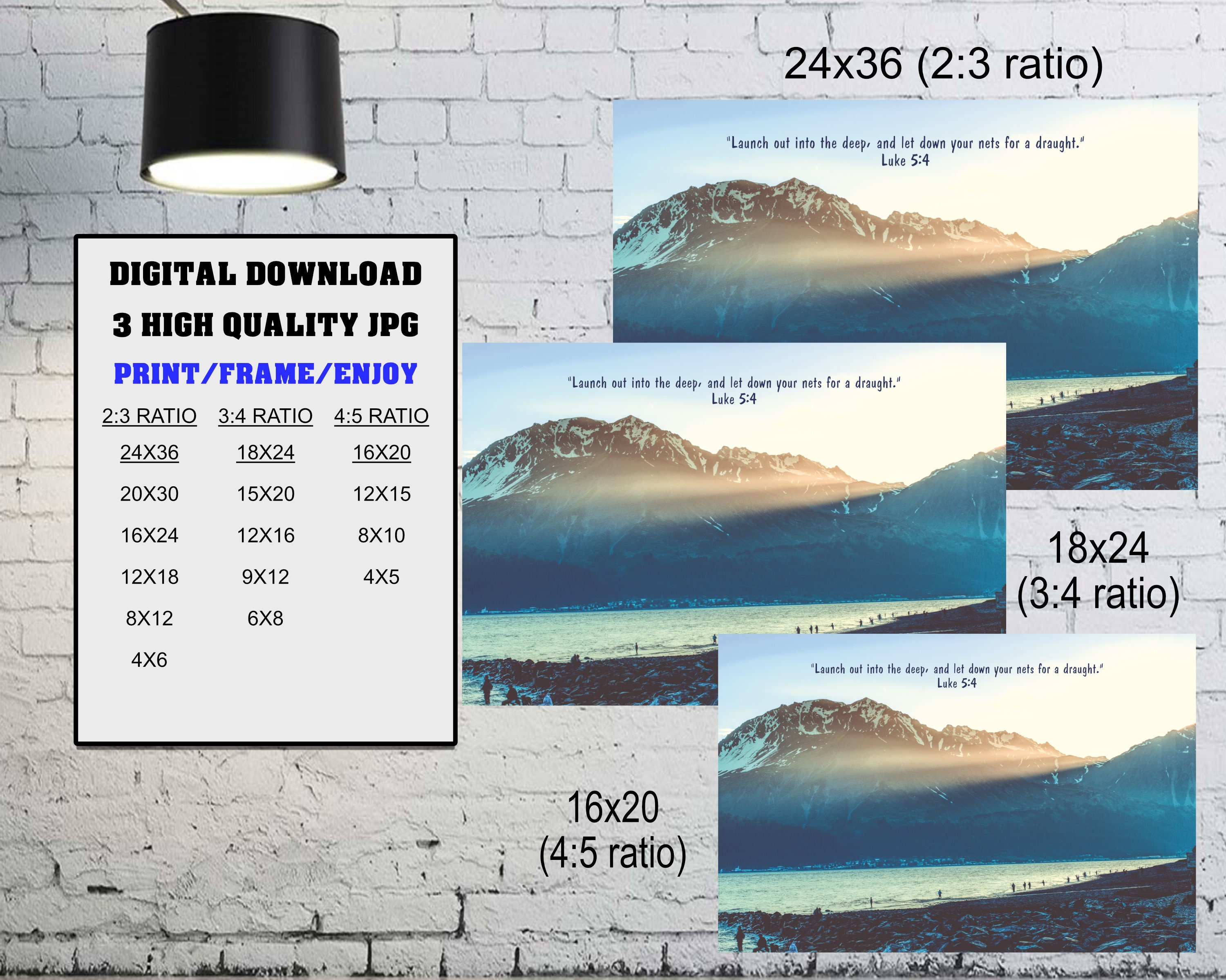 Bible Verse, Scripture, Luke 5:4 "launch Out Into the Deep, and Let ...