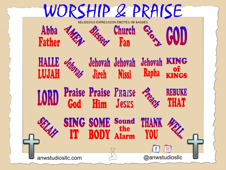 24x Emotes Show Your Love for the Lord/ Religious Emotes for Your ...